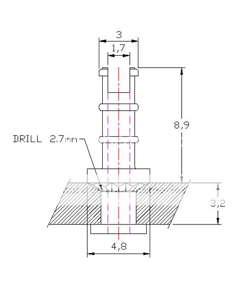 Vintage turret terminal - 50 per pack